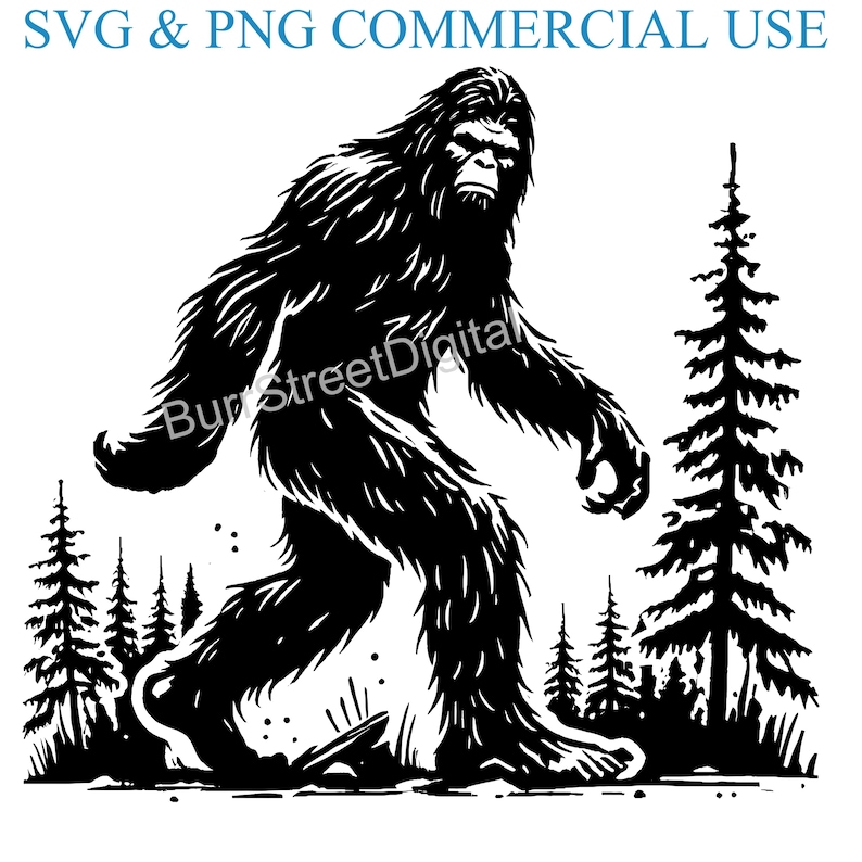 Bigfoot SVG & PNG Digital Files, Vector Graphic Design Print Laser ...