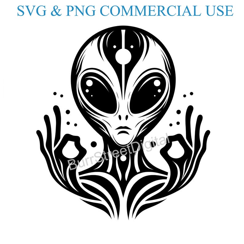 Alien SVG & PNG Digital Files, Vector Graphic Design Print Laser ...