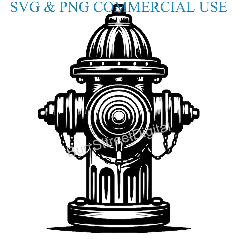 Fire Hydrant SVG & PNG Digital Files, Vector Graphic Design Print Laser Engrave Files, Instant ...
