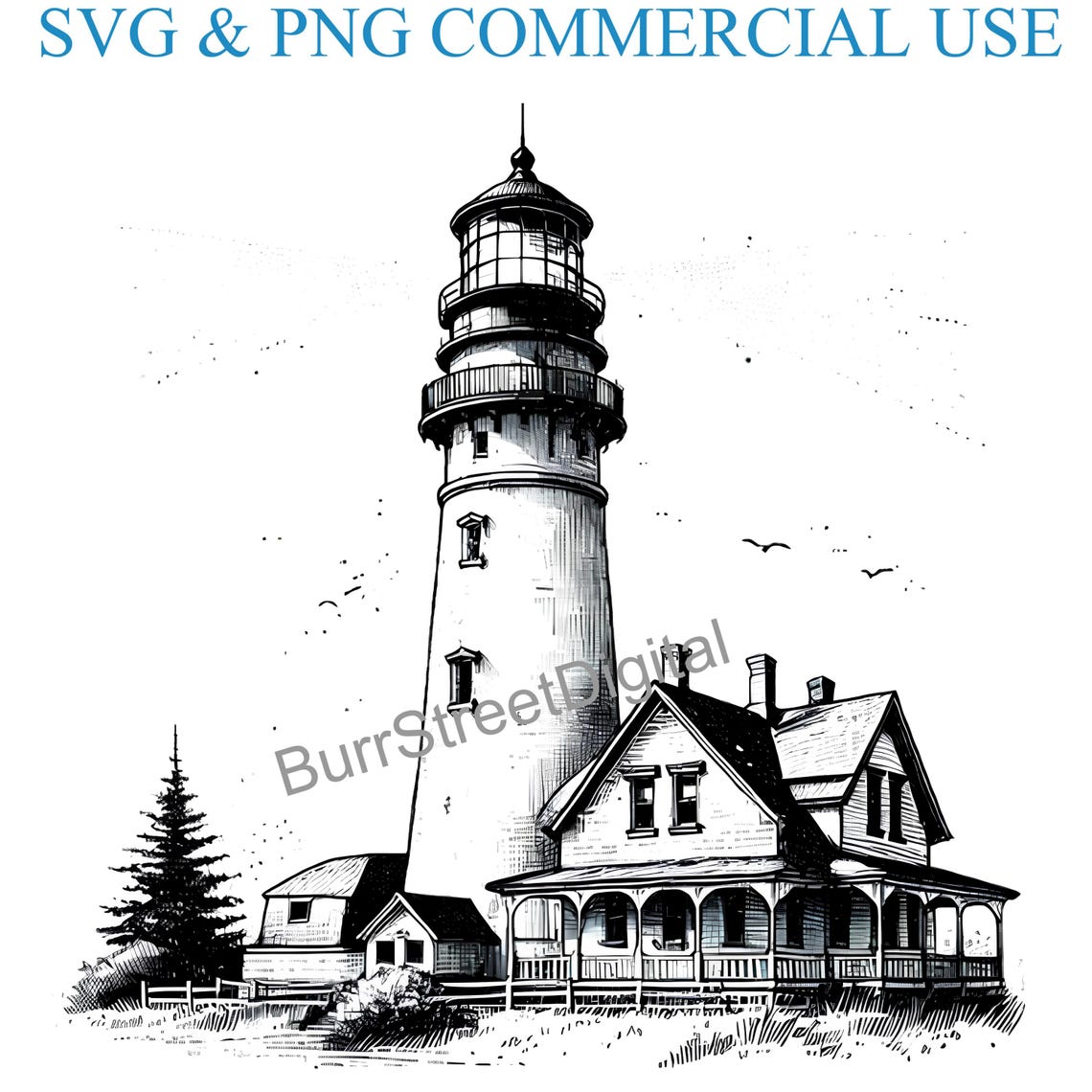 Lighthouse SVG, PNG, Vector Graphic Design (digital Download) - Etsy