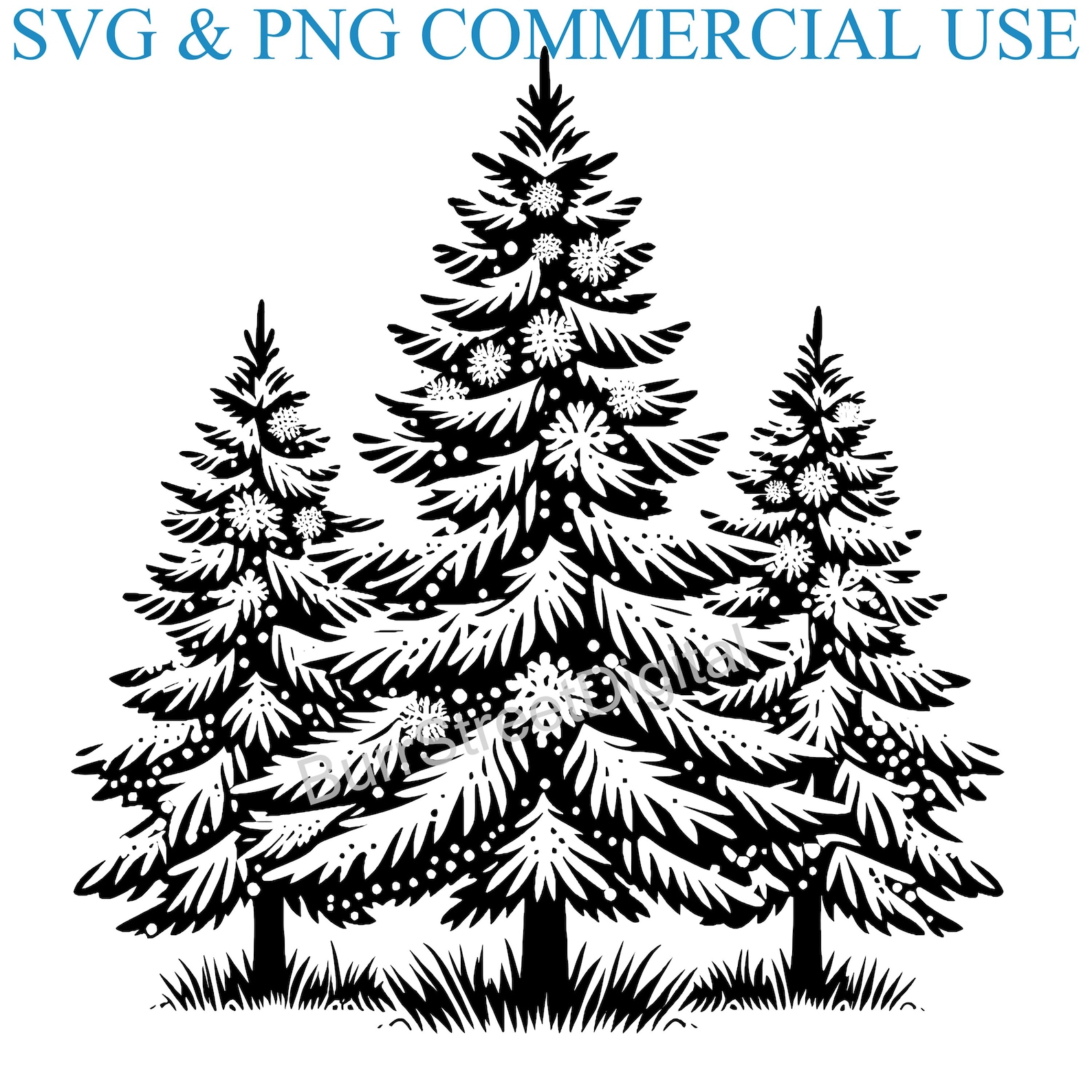 Pine Tree SVG & PNG Digital Files, Vector Graphic Design Print Laser ...