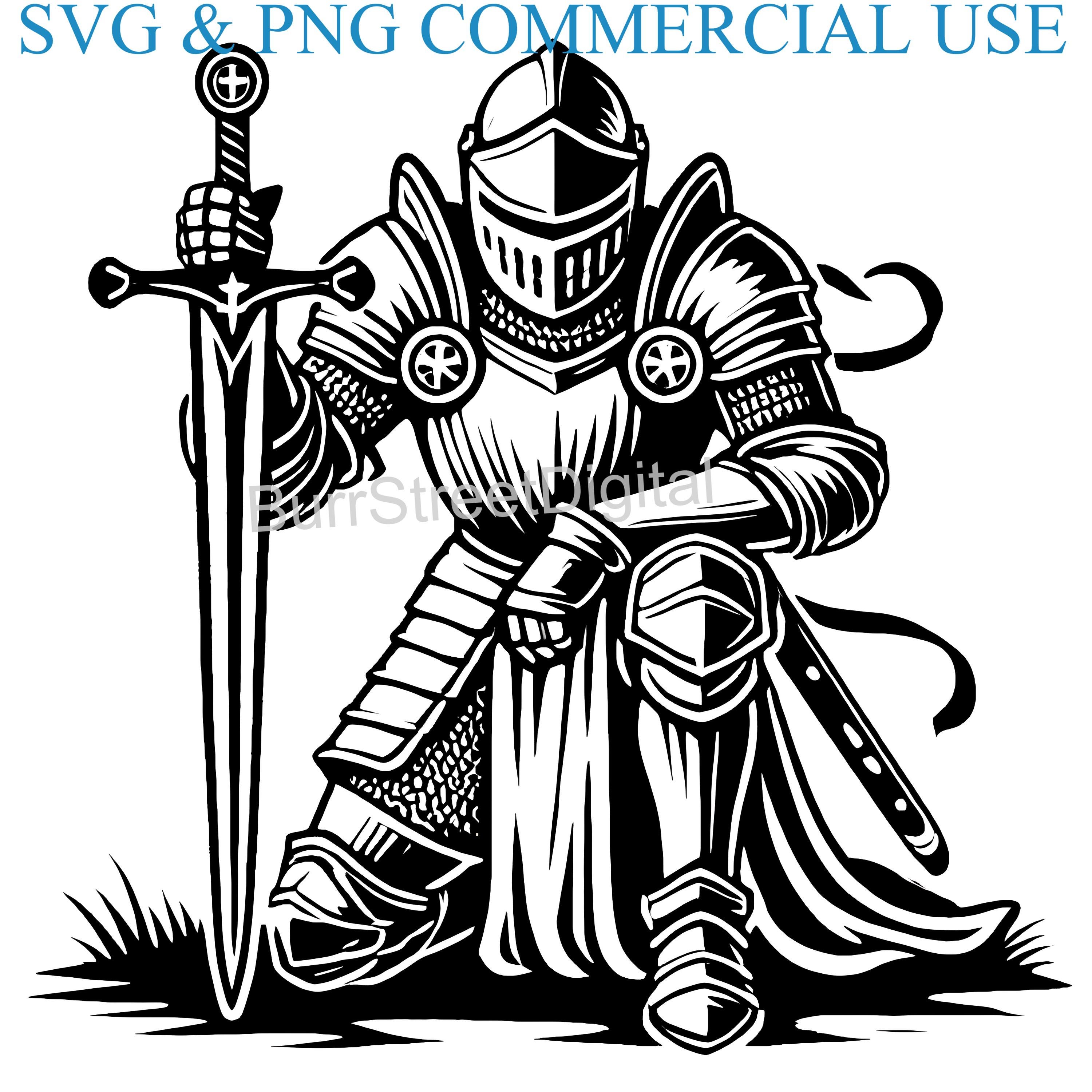 Knight SVG & PNG Digital Files for Cricut, Vector Graphic Design Cut ...