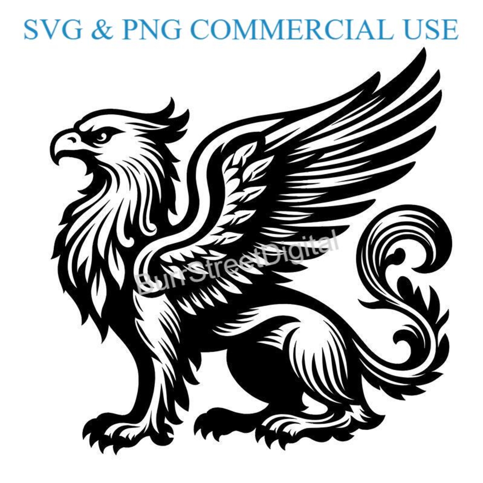 Griffin SVG PNG Digital Files, Vector Graphic Design Print Laser ...