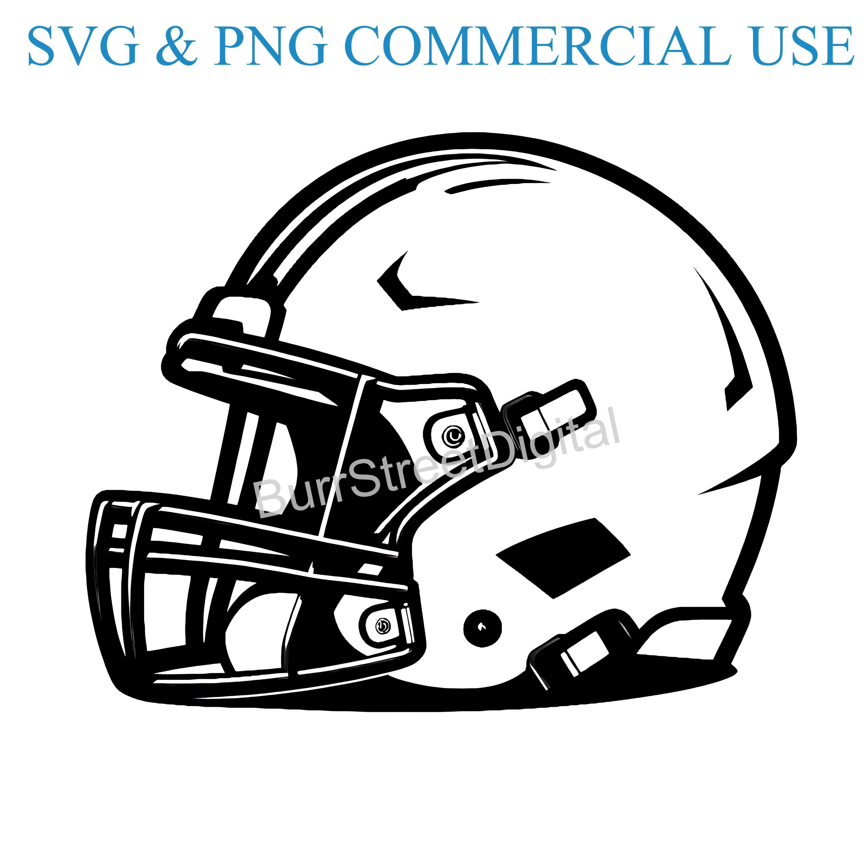 Football Helmet SVG & PNG Digital Files, Vector Graphic Design Print ...