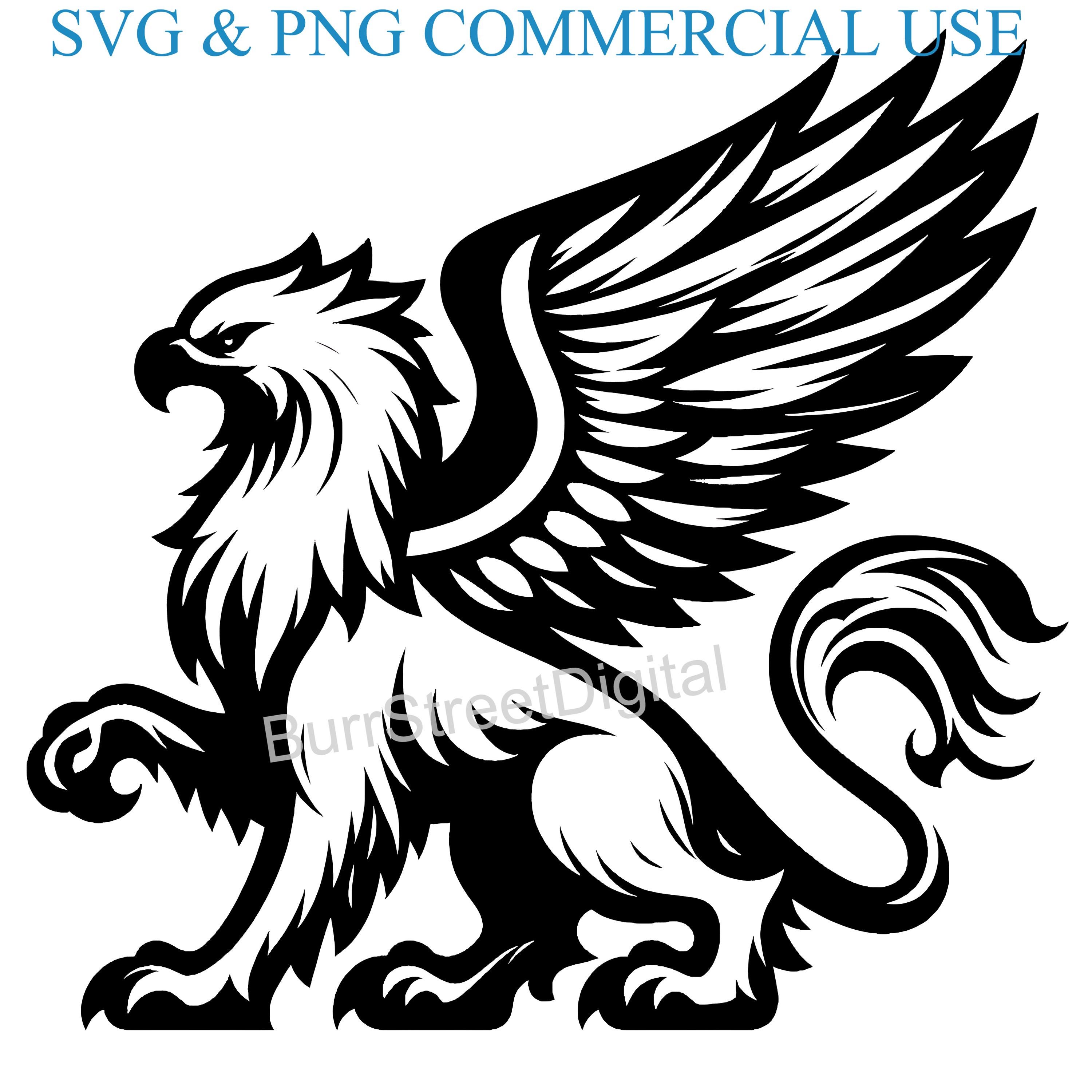 Griffin SVG & PNG Digital Files, Vector Graphic Design Print Laser ...