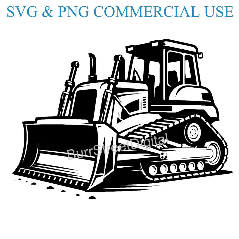 Bulldozer SVG & PNG Digital Files, Vector Graphic Design Print Laser ...