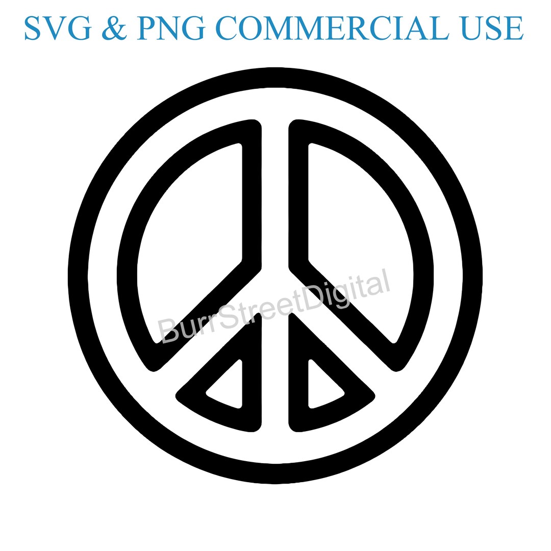 Peace Sign SVG & PNG Digital Files, Vector Graphic Design Print Laser ...
