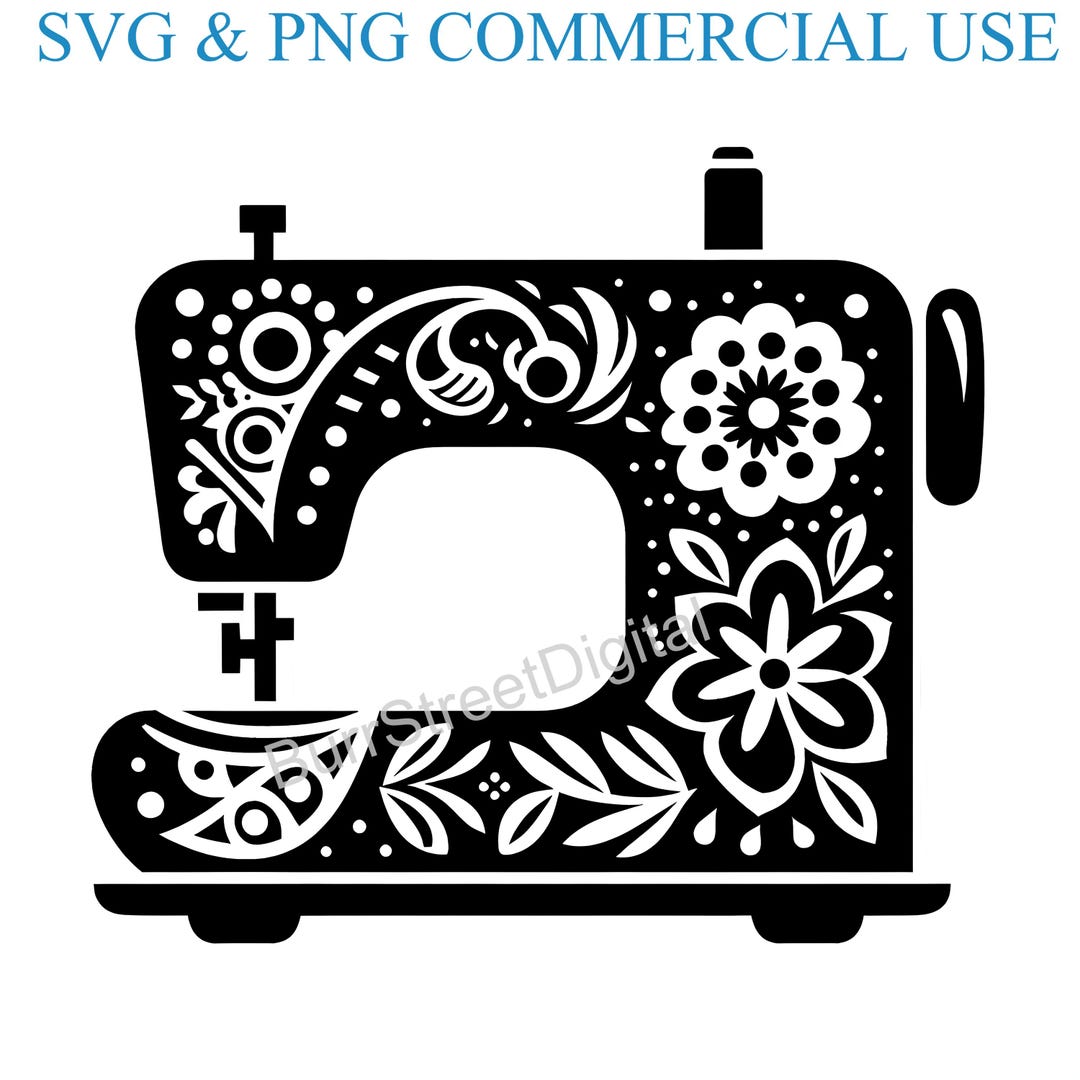 Sewing Machine SVG & PNG Digital Files, Vector Graphic Design Print ...