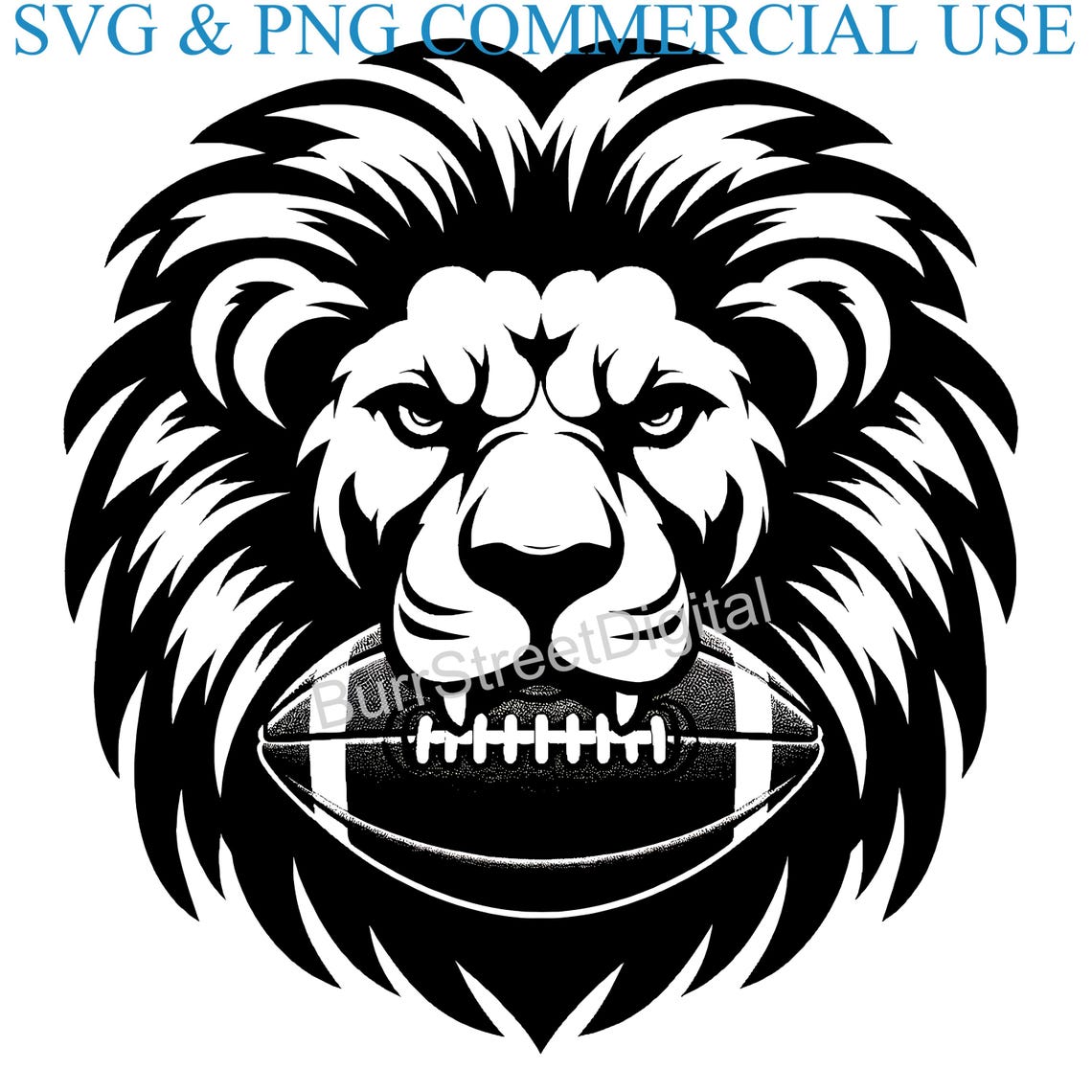 Detroit Lion Football SVG & PNG Digital Files, Vector Graphic Design ...