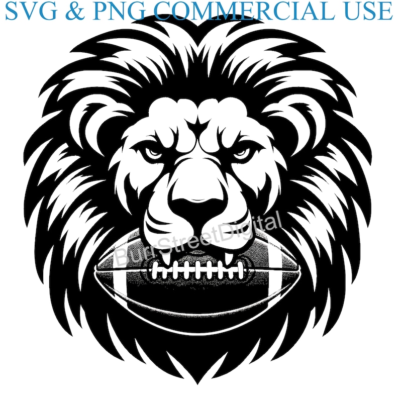 Detroit Lion Football SVG & PNG Digital Files, Vector Graphic Design ...