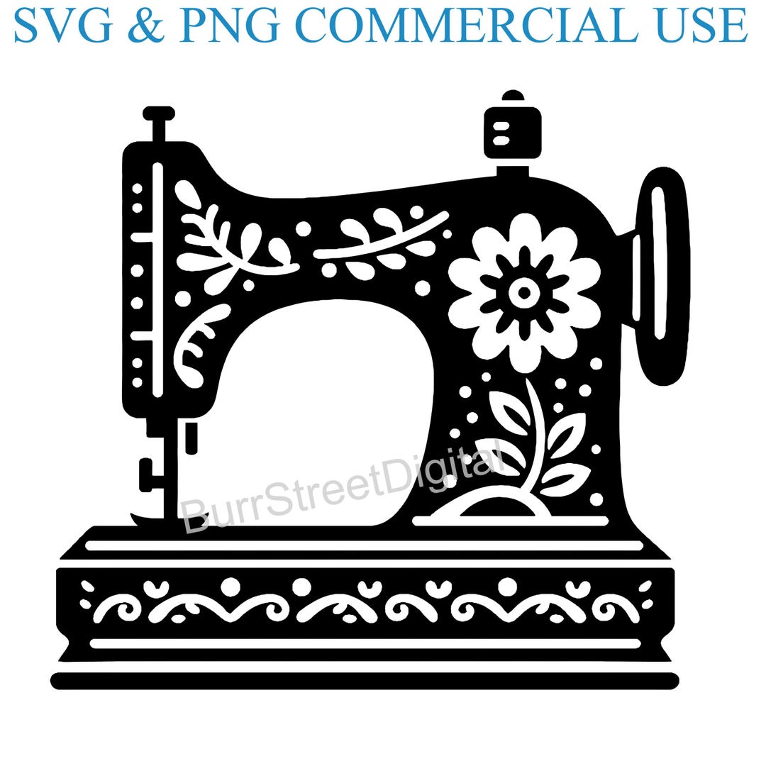 Sewing Machine SVG & PNG Digital Files, Vector Graphic Design Print ...