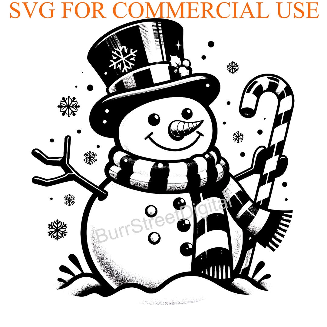 Frosty the Snowman SVG Digital File for Cricut, Laser Engraving ...