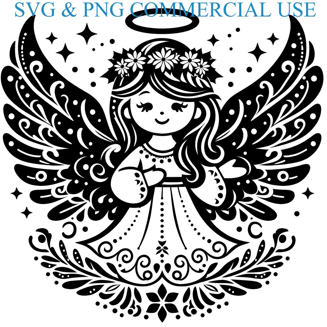 Christmas Angel SVG, PNG, Vector Graphic (digital Download) - Etsy