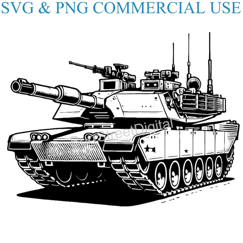 Tank SVG & PNG Digital Files, Vector Graphic Design Print Laser Engrave ...