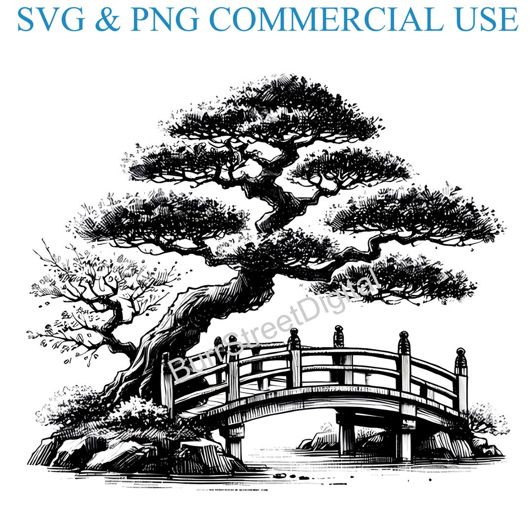 Bonsai Tree SVG & PNG Digital Files, Vector Graphic Design Print Laser ...