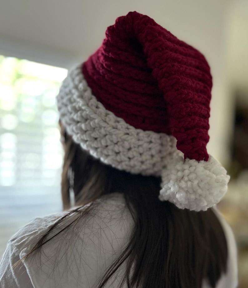 Chunky Santa Hat Pattern - Crochet PATTERN - Etsy