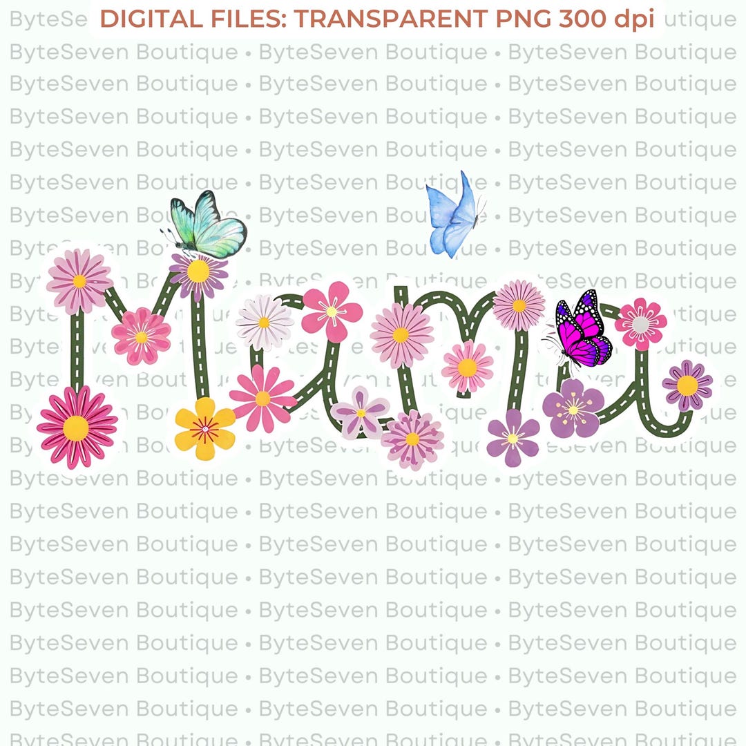 Mama Flower PNG Floral Mama Png Mama Png Mom Floral Png Spring Flowers ...