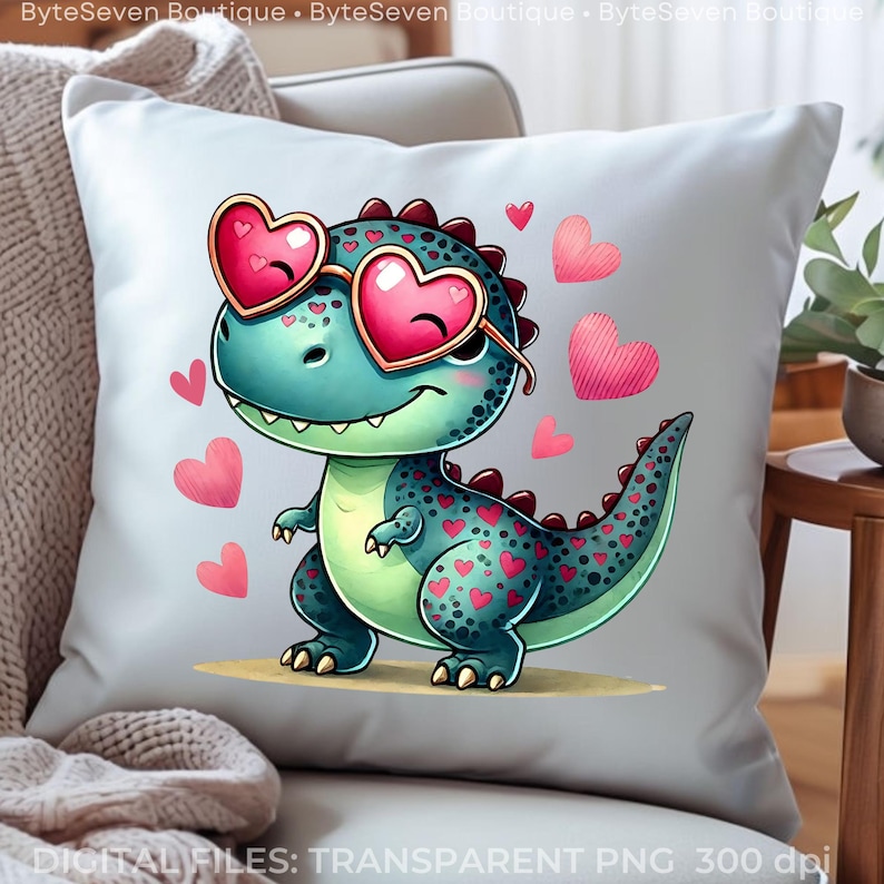 Dinosaur Valentine T-rex PNG SVG Valentine's Day Svg Sweet Romantic ...