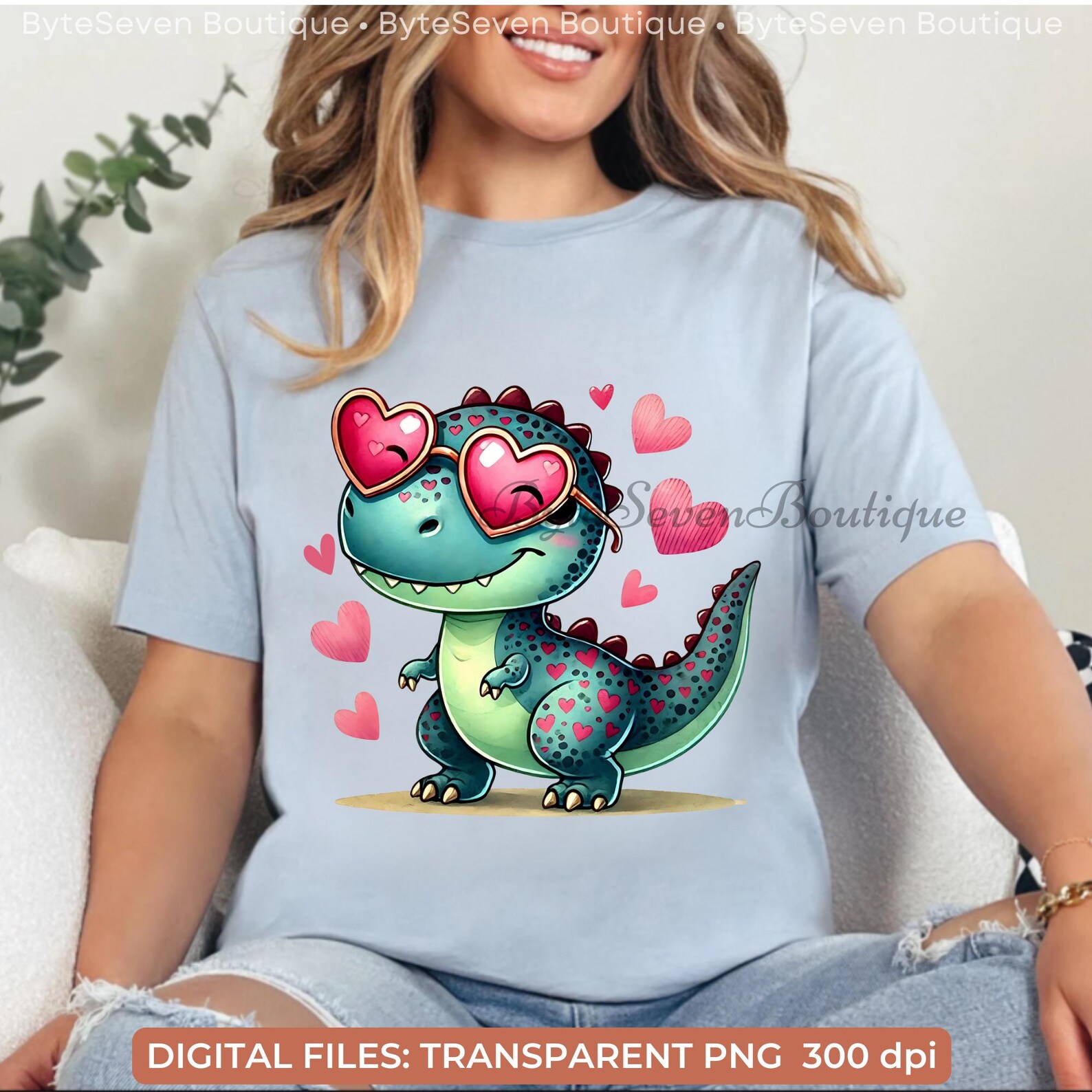 Dinosaur Valentine T-rex PNG SVG Valentine's Day Svg Sweet Romantic ...