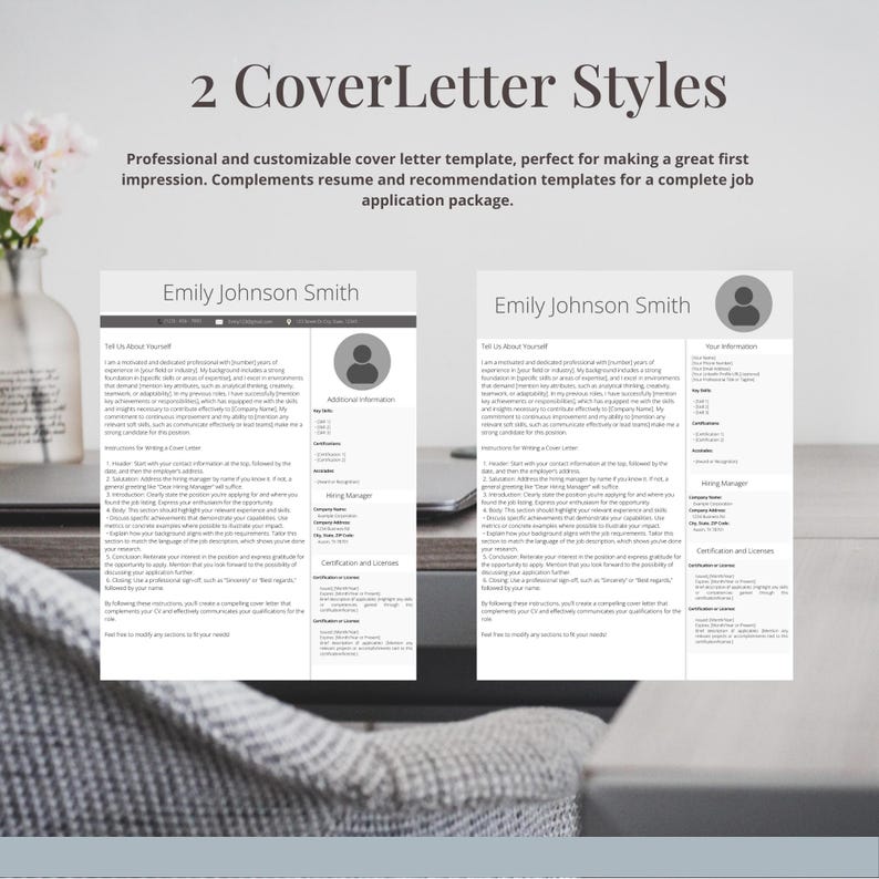 Modern Resume & Cover Letter Bundle Fully Customizable, Cover Letter ...