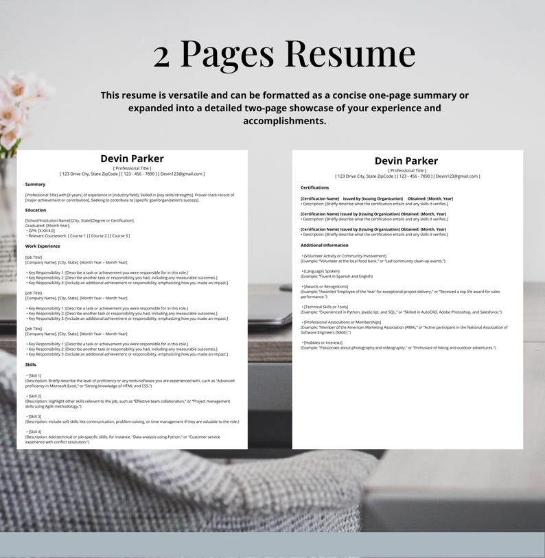 Minimalist Resume Bundle: Basic Resume, Professional Resume, Simple ...