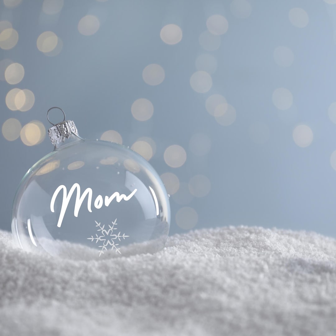 6 Personalized Christmas Ball Ornament, Round Ball, Custom Christmas ...