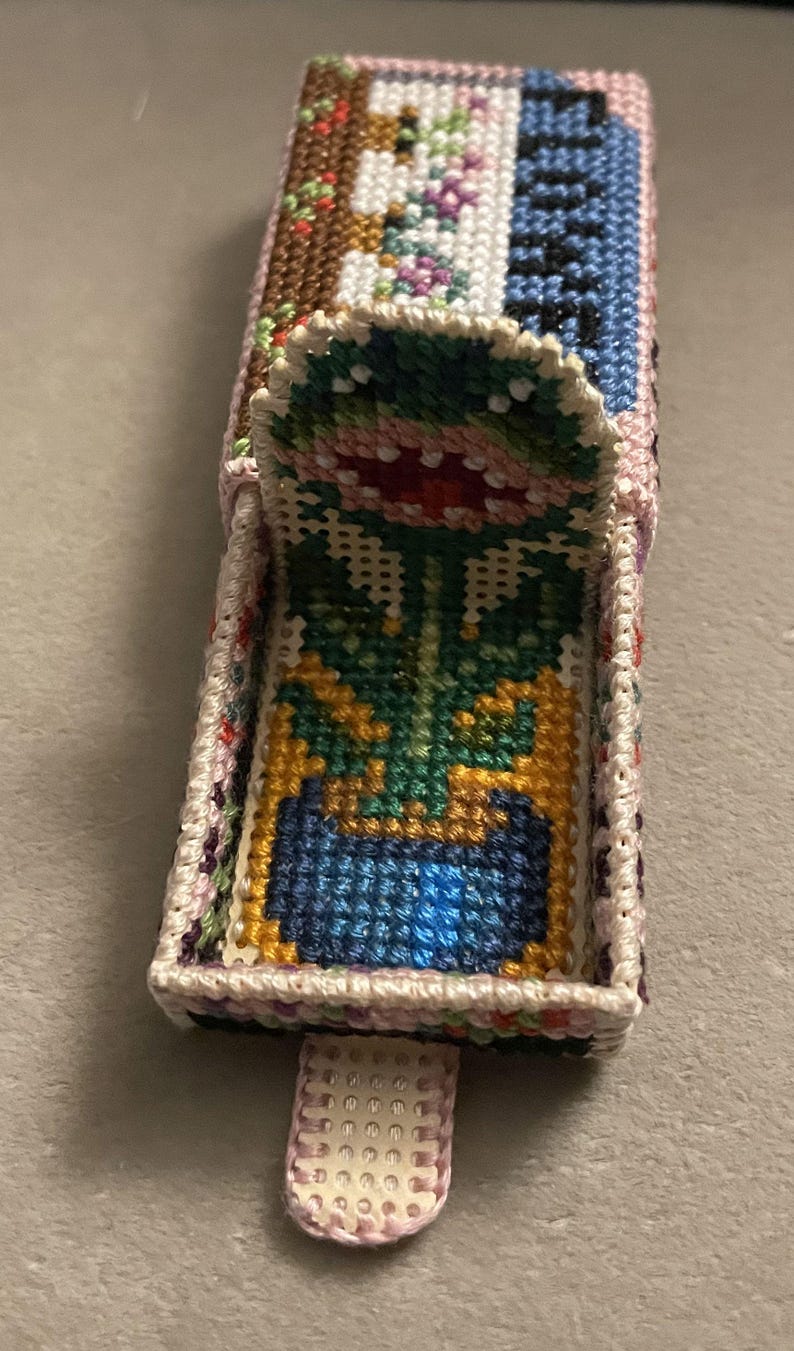 Pop up Matchbox "plant Sale?" Cross Stitch on Perforated Paper Tutorial ...