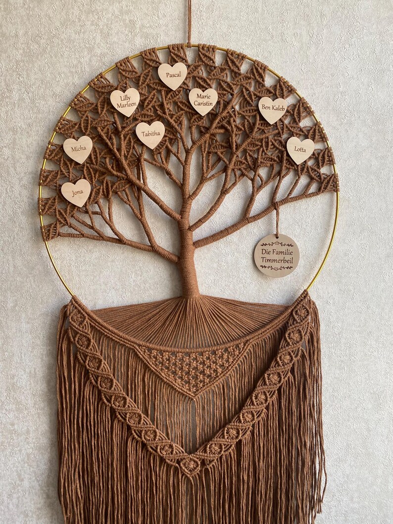 Large Tree of Life Macrame Wall Hanging, Personalized Gift, Boho Wall ...