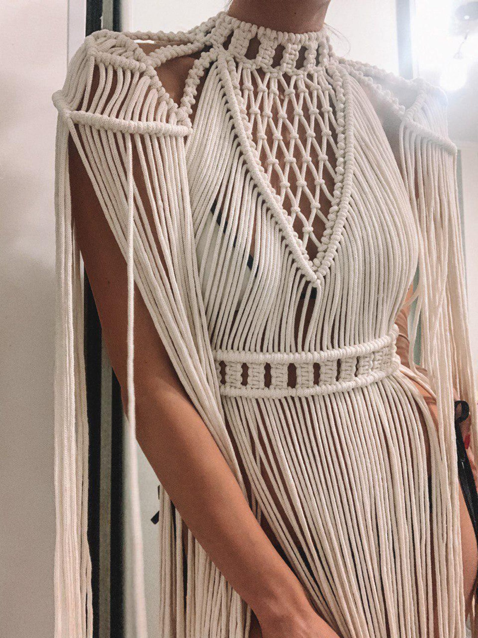 Macrame Dress, Macrame Clothing, Festival Outfit, Beach Dress, Beach ...
