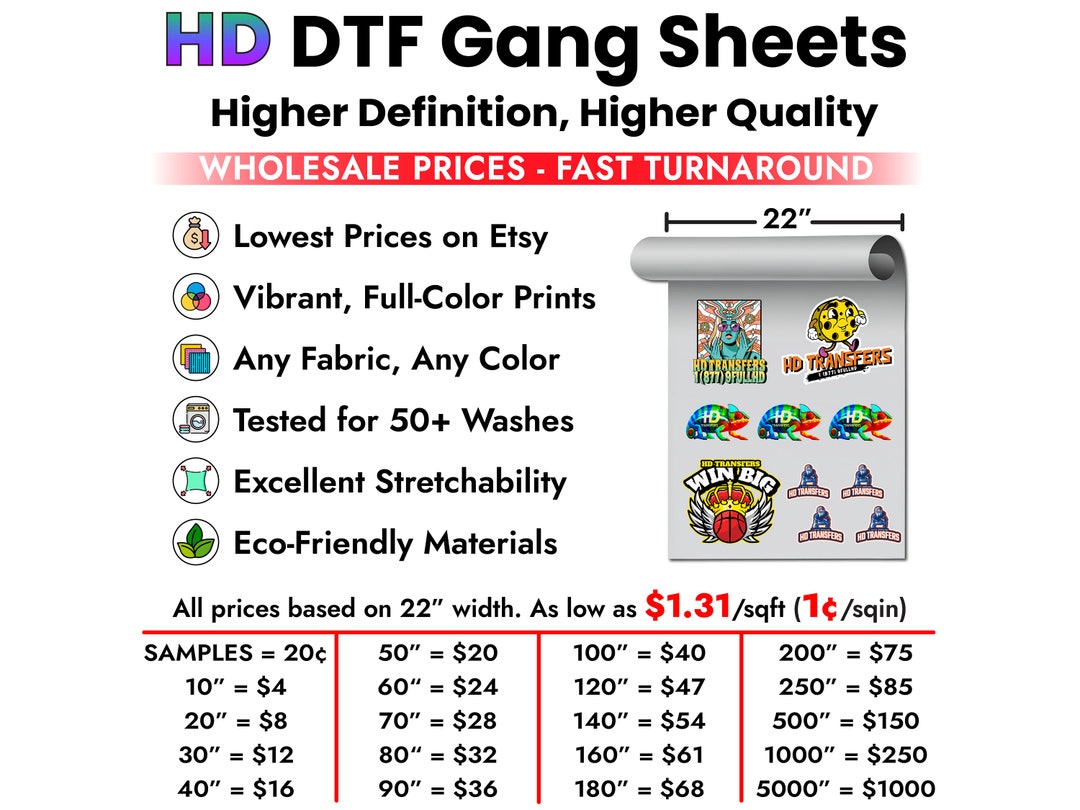 Custom DTF Gang Sheets, Wholesale DTF Prices, Direct to Film Transfers ...