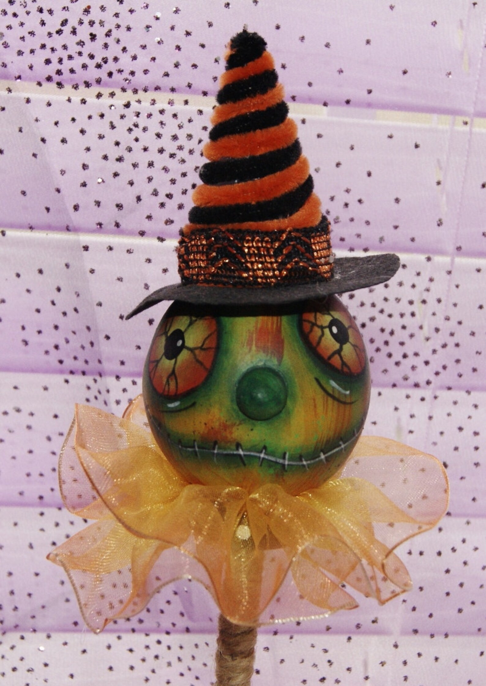 Gourd Head Halloween Swamp Creature Gourd Decore Art Hand - Etsy