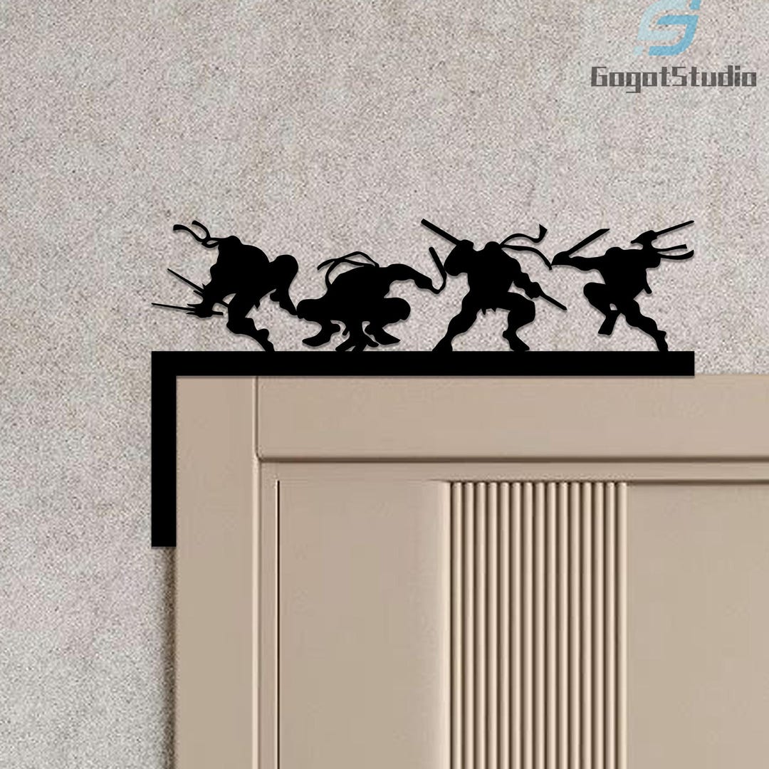 TMNT Door Corner Metal Decor,boys Room Wall Decoration, Action-packed ...