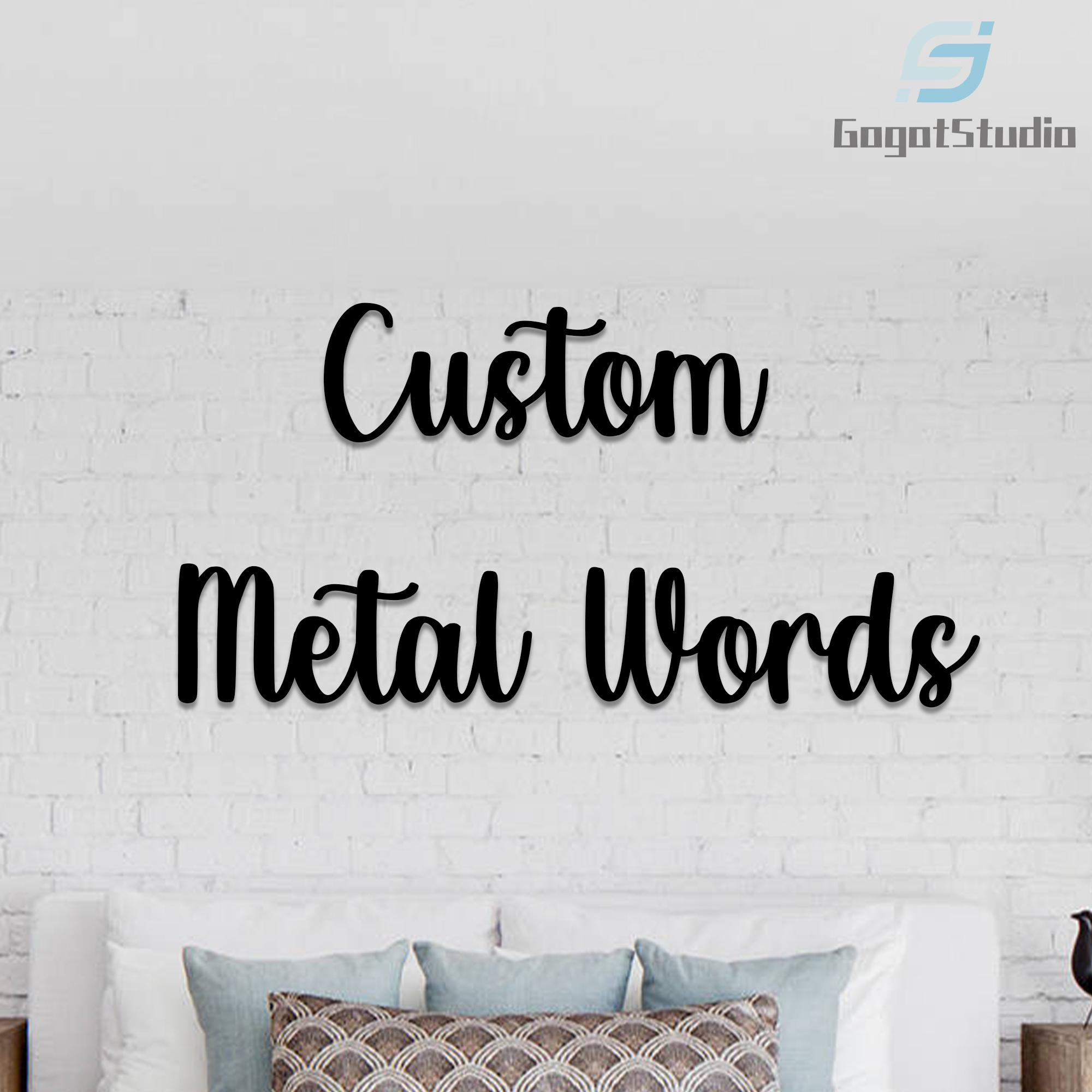 Custom Metal Words, House Sign,wall Sign, Wall Art, Personalized Names ...