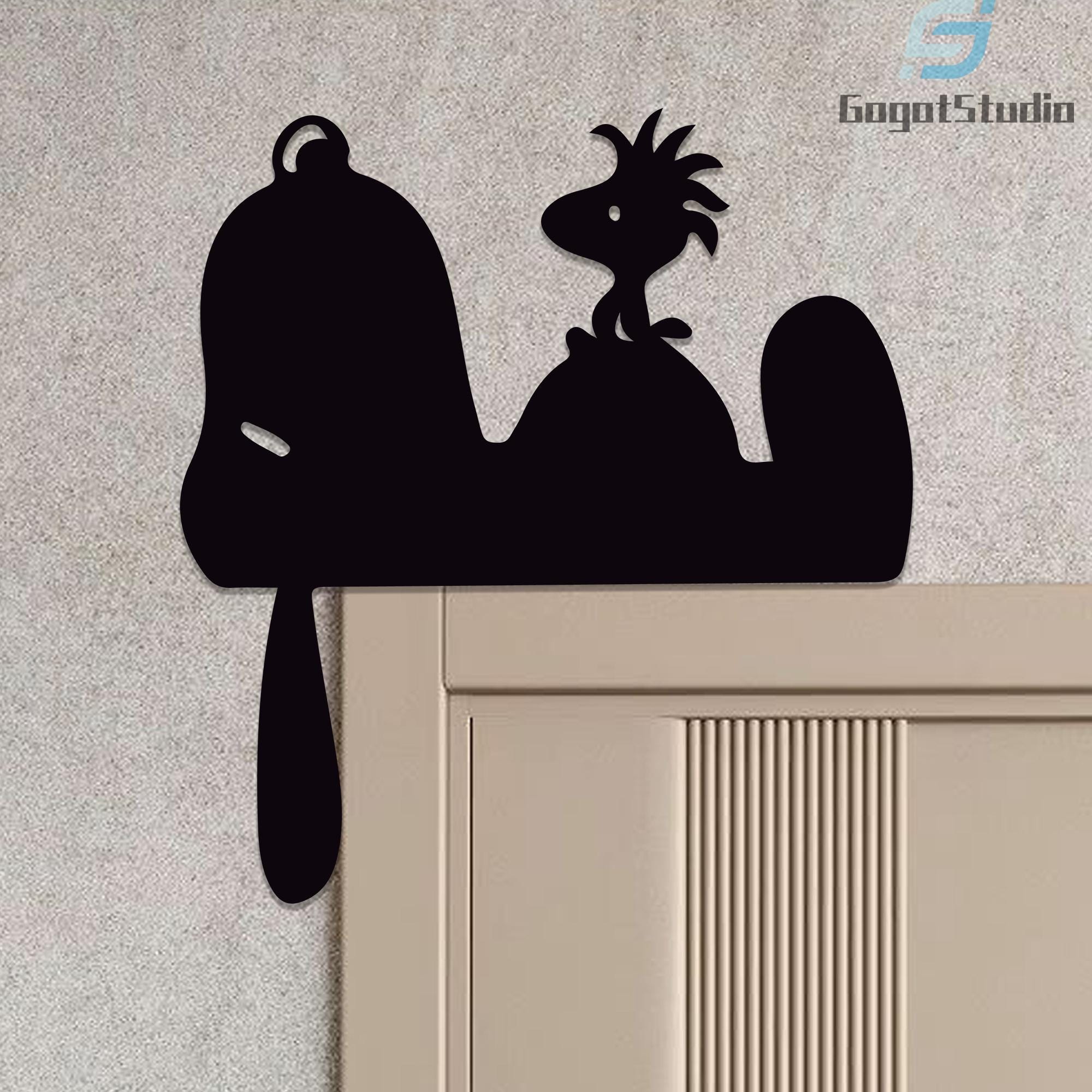 Snoopy & Woodstock Door Corner Metal, Room Deco, Kids Room Decor, Door ...