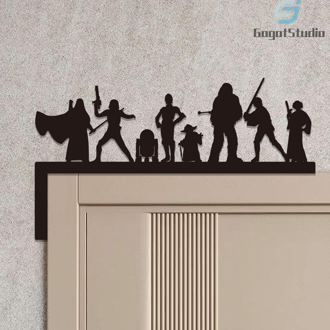 Star Wars Door Corner Metal Decor, Room Wall Decoration, Geek Room ...