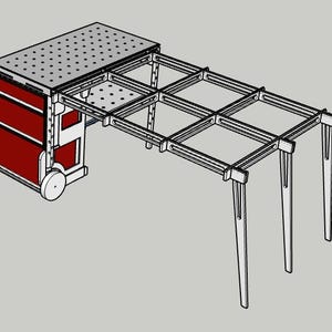 Workbench Rolling Cart (wroc) Packout Toolbox Plans - Imperial - Etsy