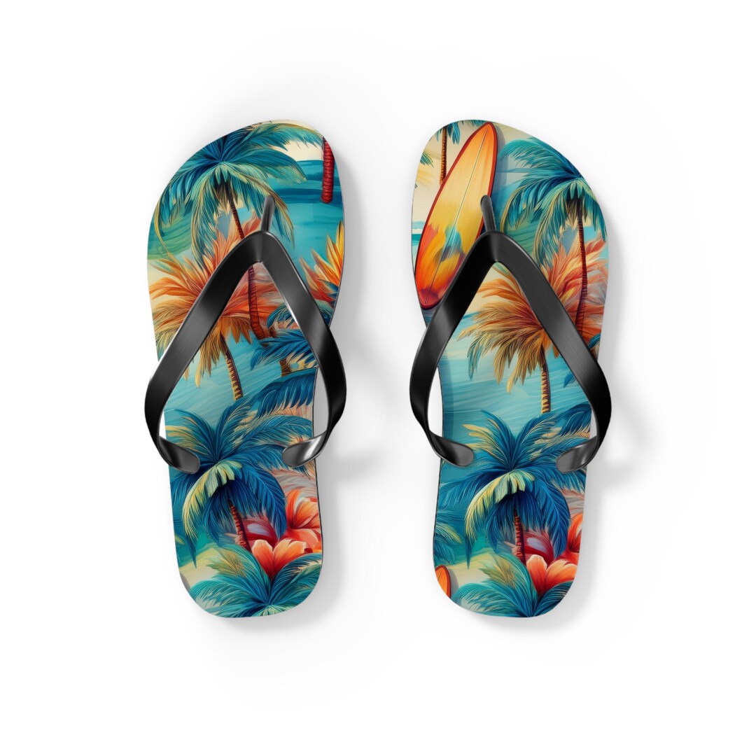 Waikiki Surf Flip Flops - Etsy