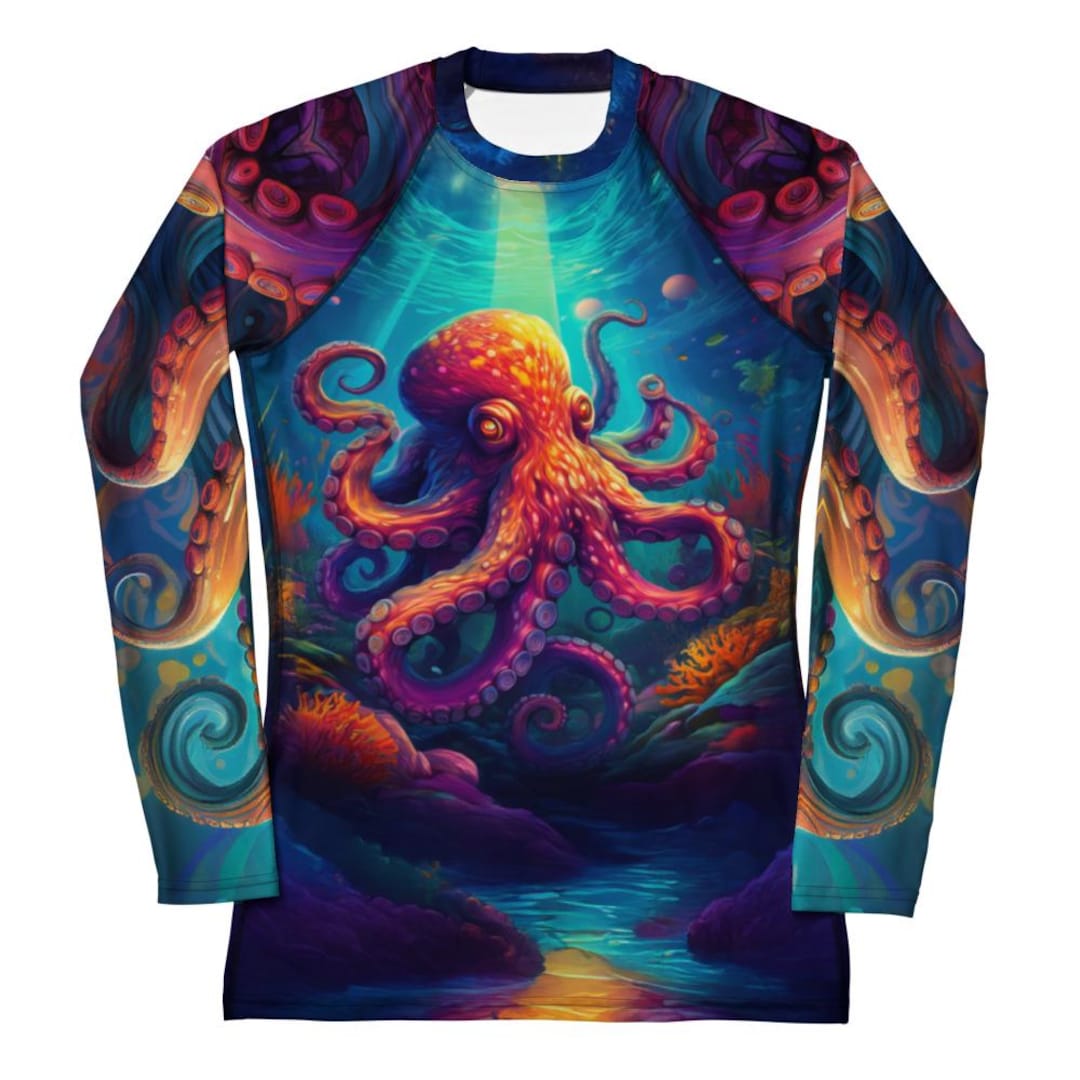 Psychedelic Octopus Women's Sun & Surf Shirt - Etsy