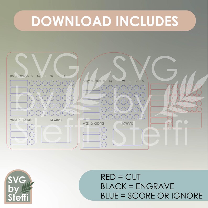 Chore Chart for Kids Svg Family Chore Chart Svg Kids Routine Chart ...