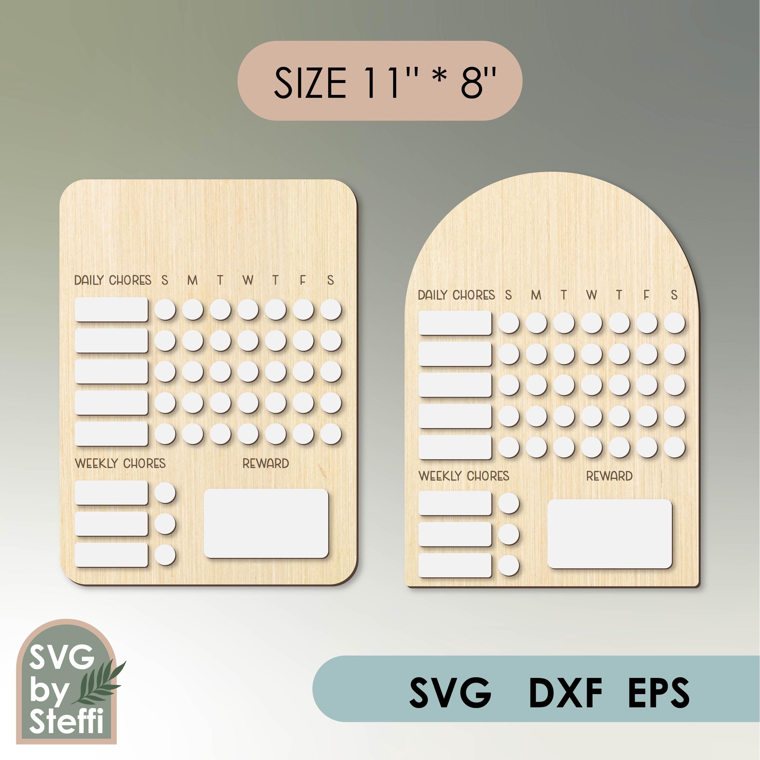 Chore Chart for Kids Svg Family Chore Chart Svg Kids Routine Chart ...