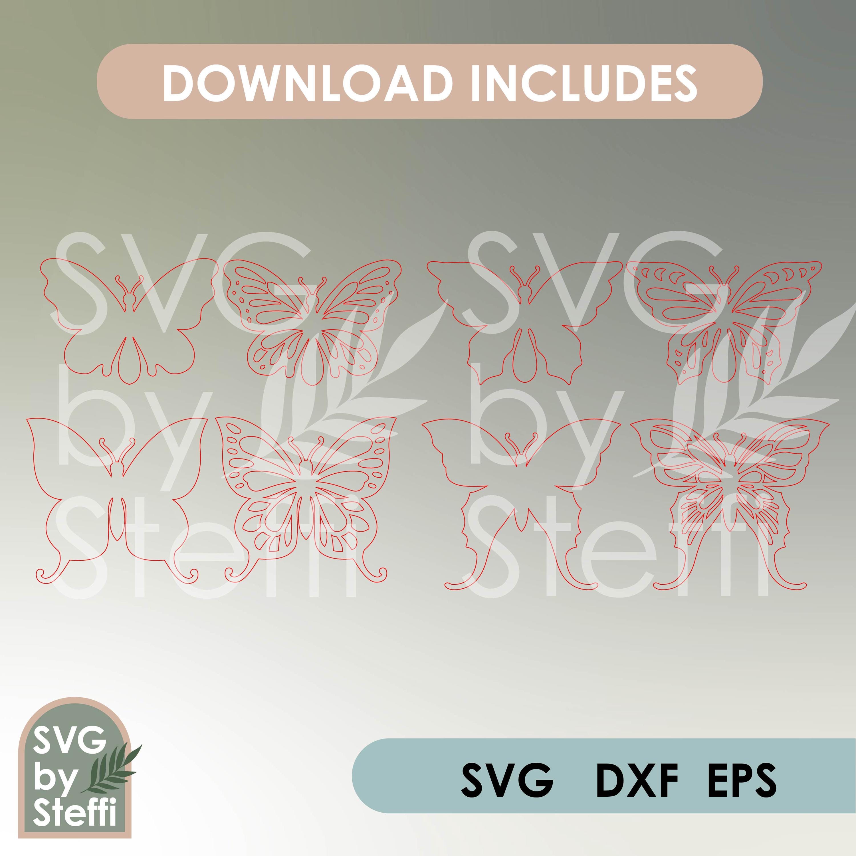 Butterfly Svg Bundle Butterflies Svg Laser Cut Files 3d Layered ...