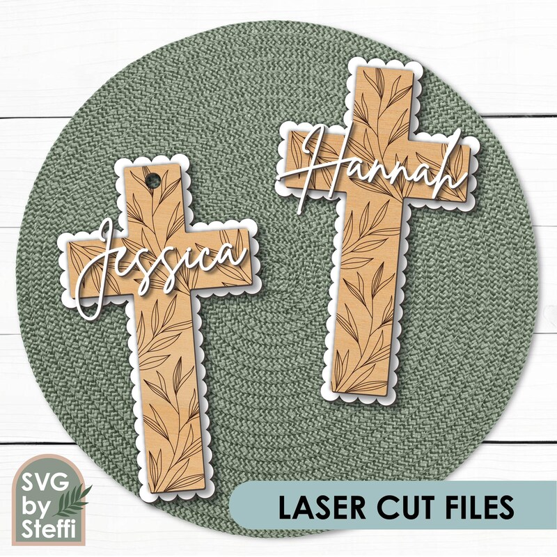 Cross Name Svg File Laser - Etsy