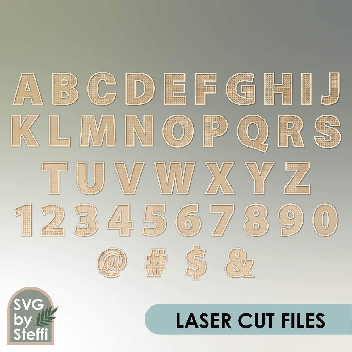 Rattan Letters Svg Letters A-Z and Numbers 0-9 Nursery Name Sign Latter ...