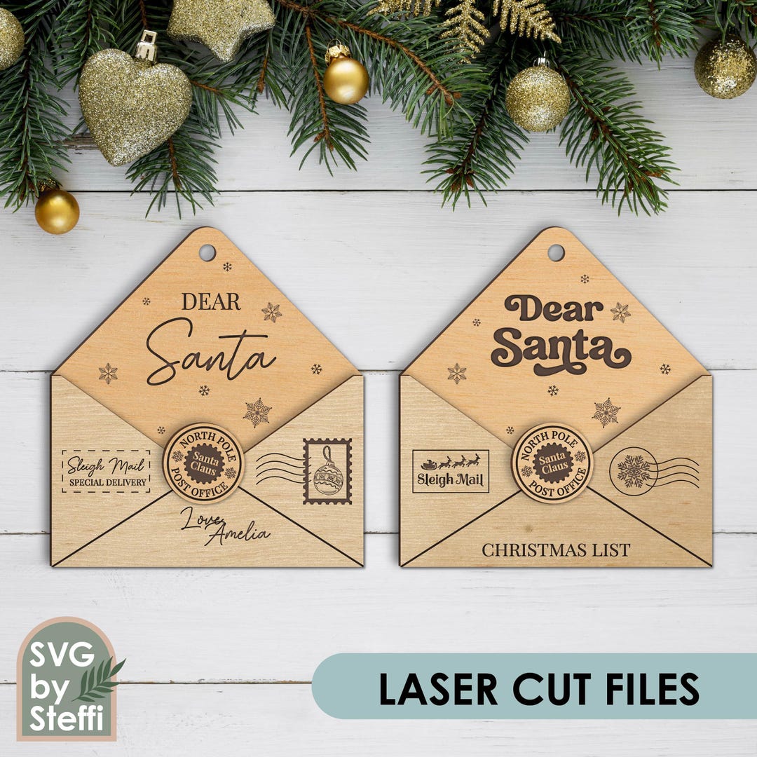 Santa Letter Christmas Ornament Svg Personalized Letter to Santa Laser ...