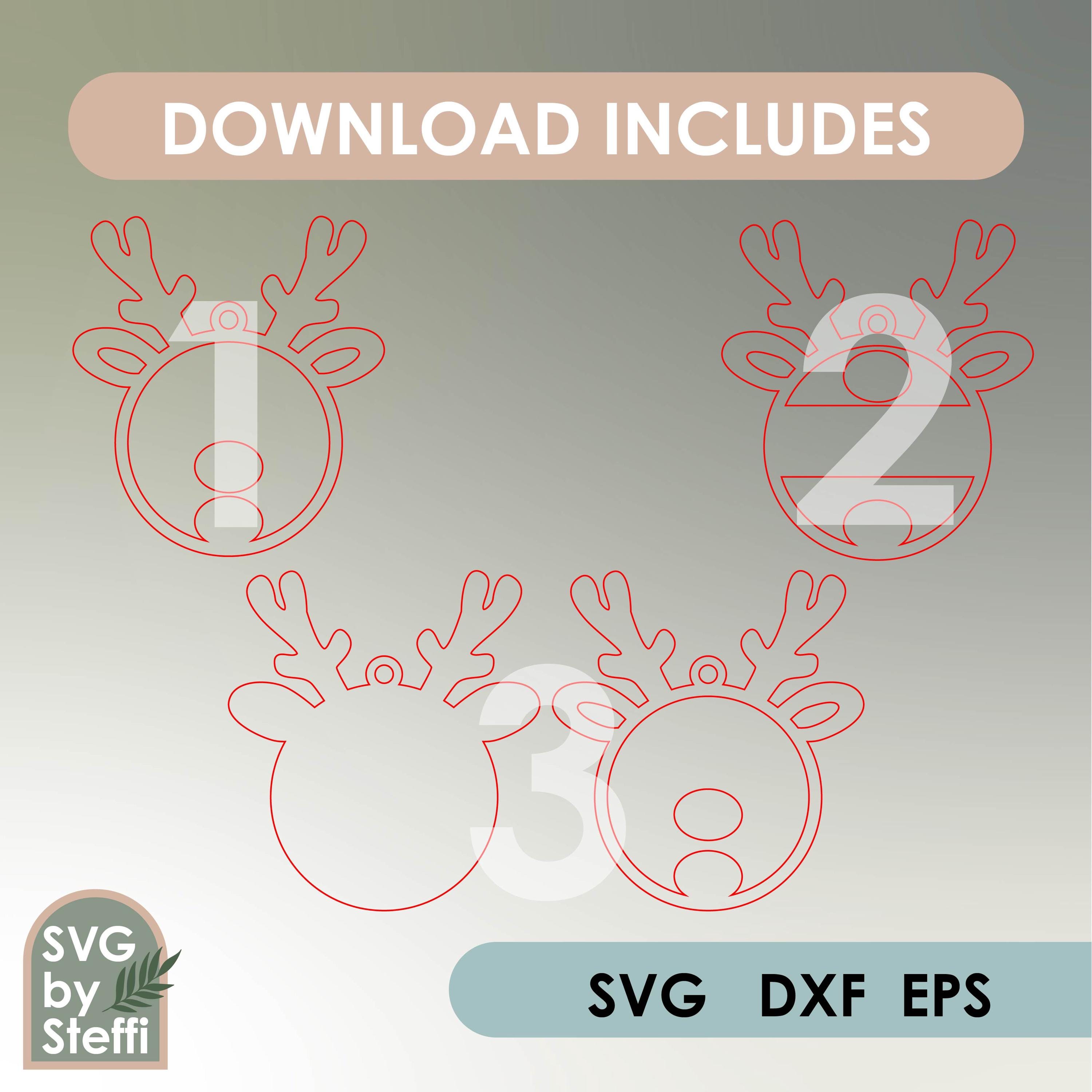 Reindeer Ornament Svg Personalized Christmas Ornaments Svg Name ...