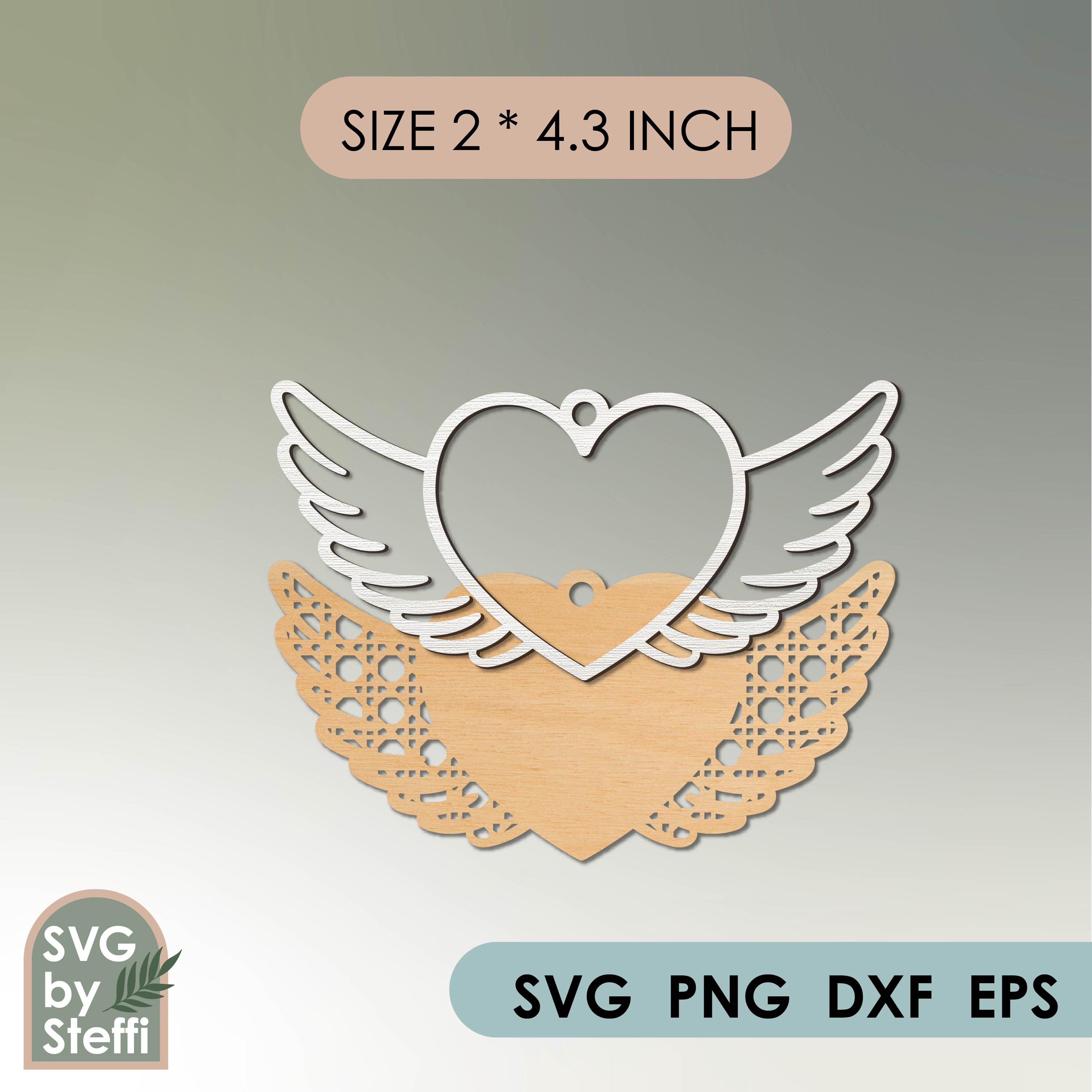 Angel Wings Memorial Ornament Svg Personalized Christmas Ornaments ...