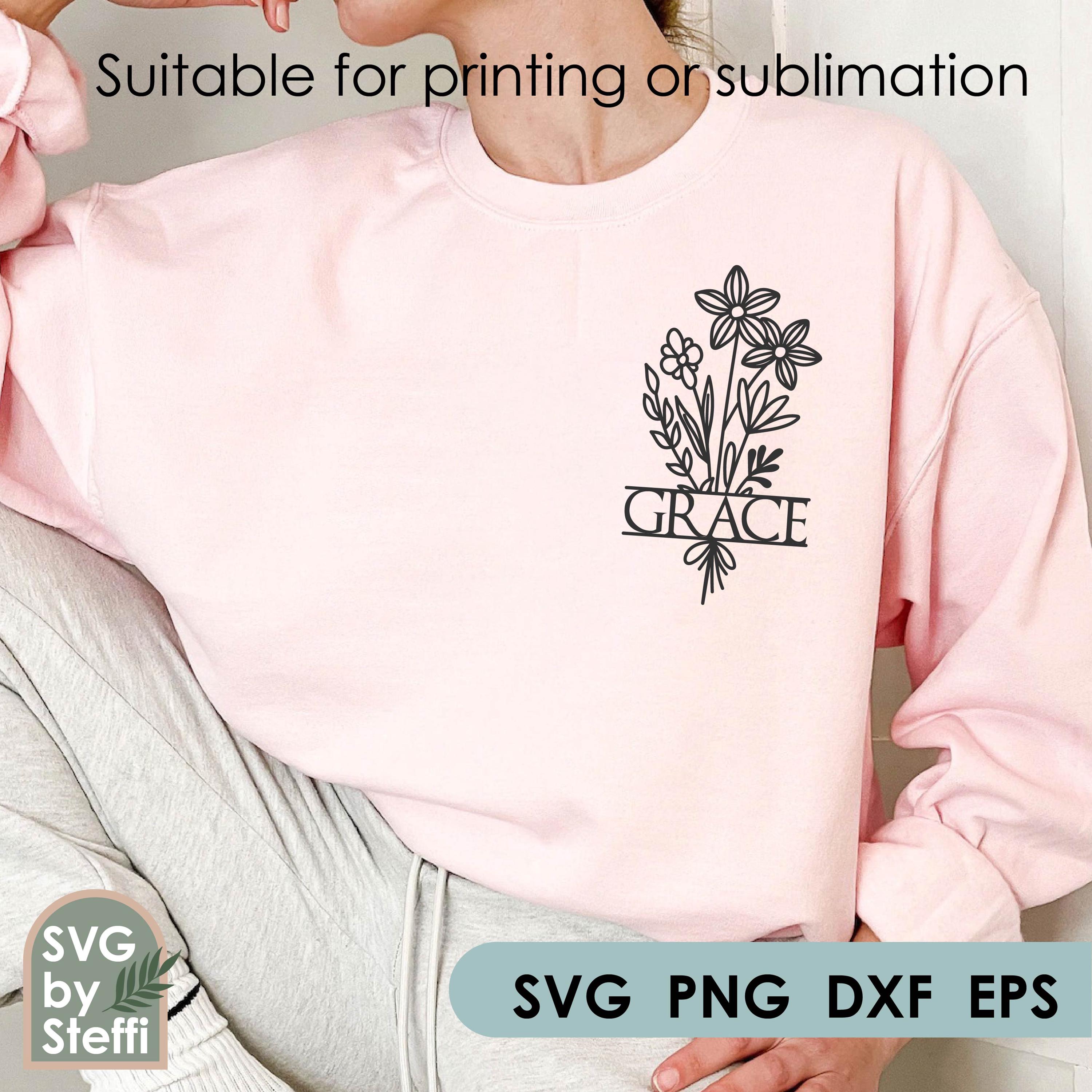 Wildflower Bouquet Split Monogram Svg Png Floral Frame Svg Wild Flower ...