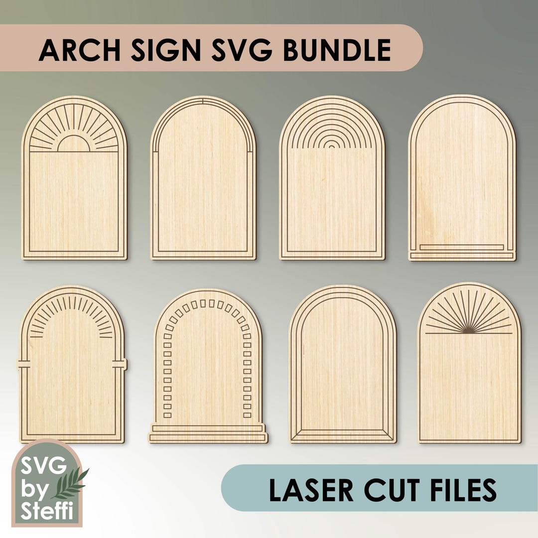 Arch Sign Svg Bundle Wedding Sign Template Social Media Sign Laser Cut ...