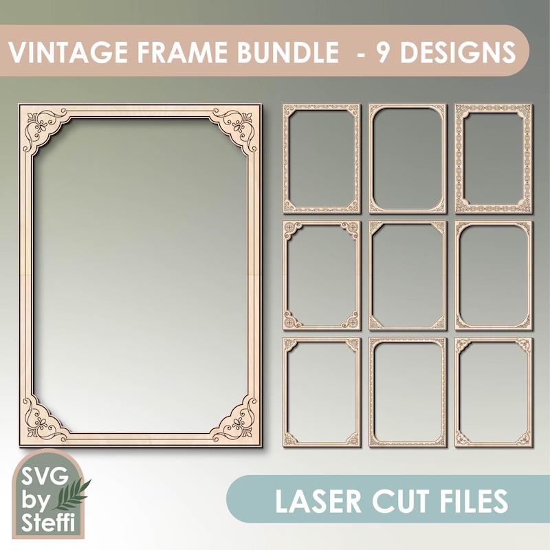 Vintage Frame Wood Svg - Etsy