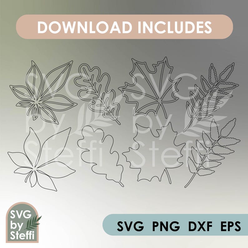 Fall Leaves Svg Laser Cut Files Layered Leaf Svg Oak Leaf Maple Leaf ...
